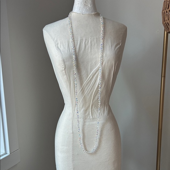 Jewelry | Vintage Clear Crystal Opera Length Necklace | Poshmark